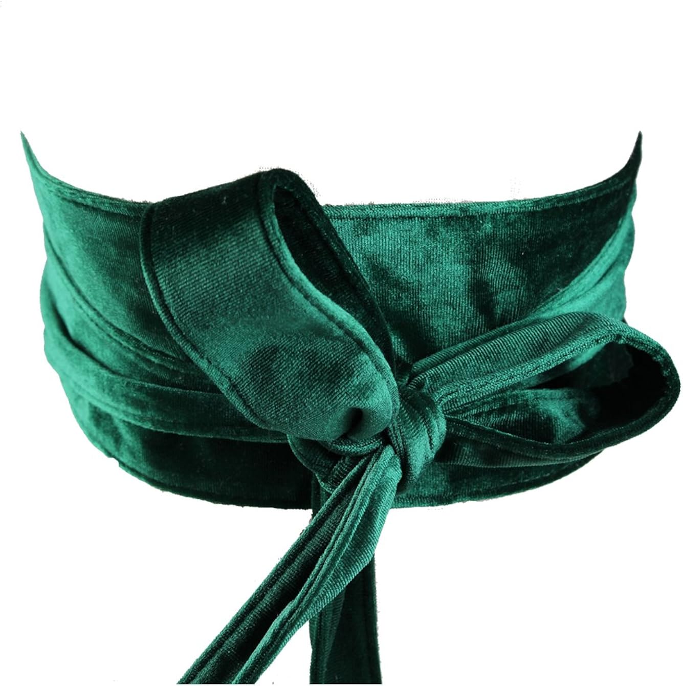 Womens Soft Velvet Wrap Around Belt Self Tie Obi Waist Band for Dress ...