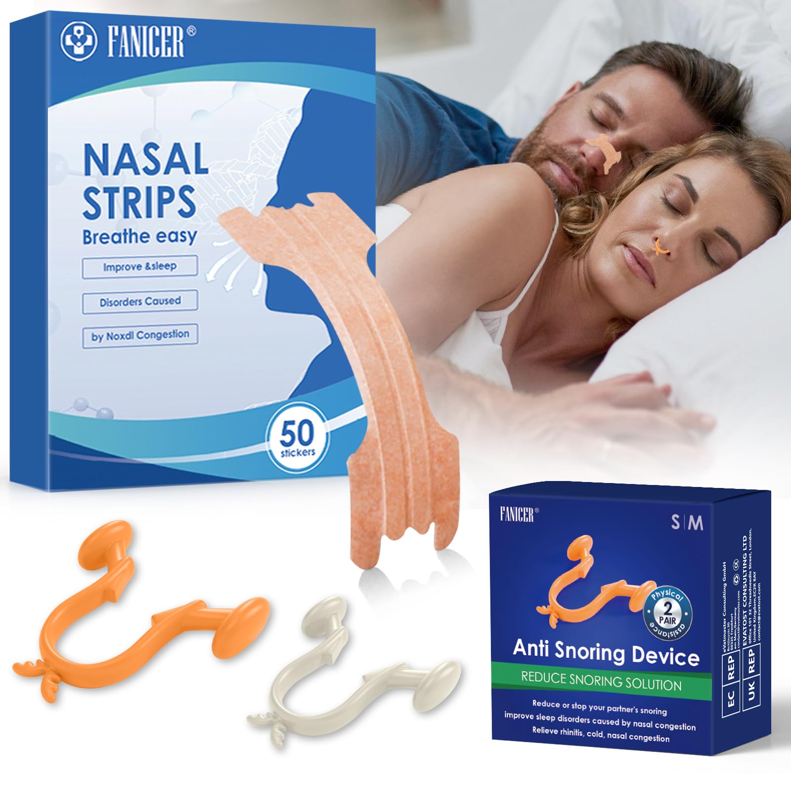 Amazon.com: 50pcs Nasal Strips for Snoring+4pcs Nasal Dilators ...