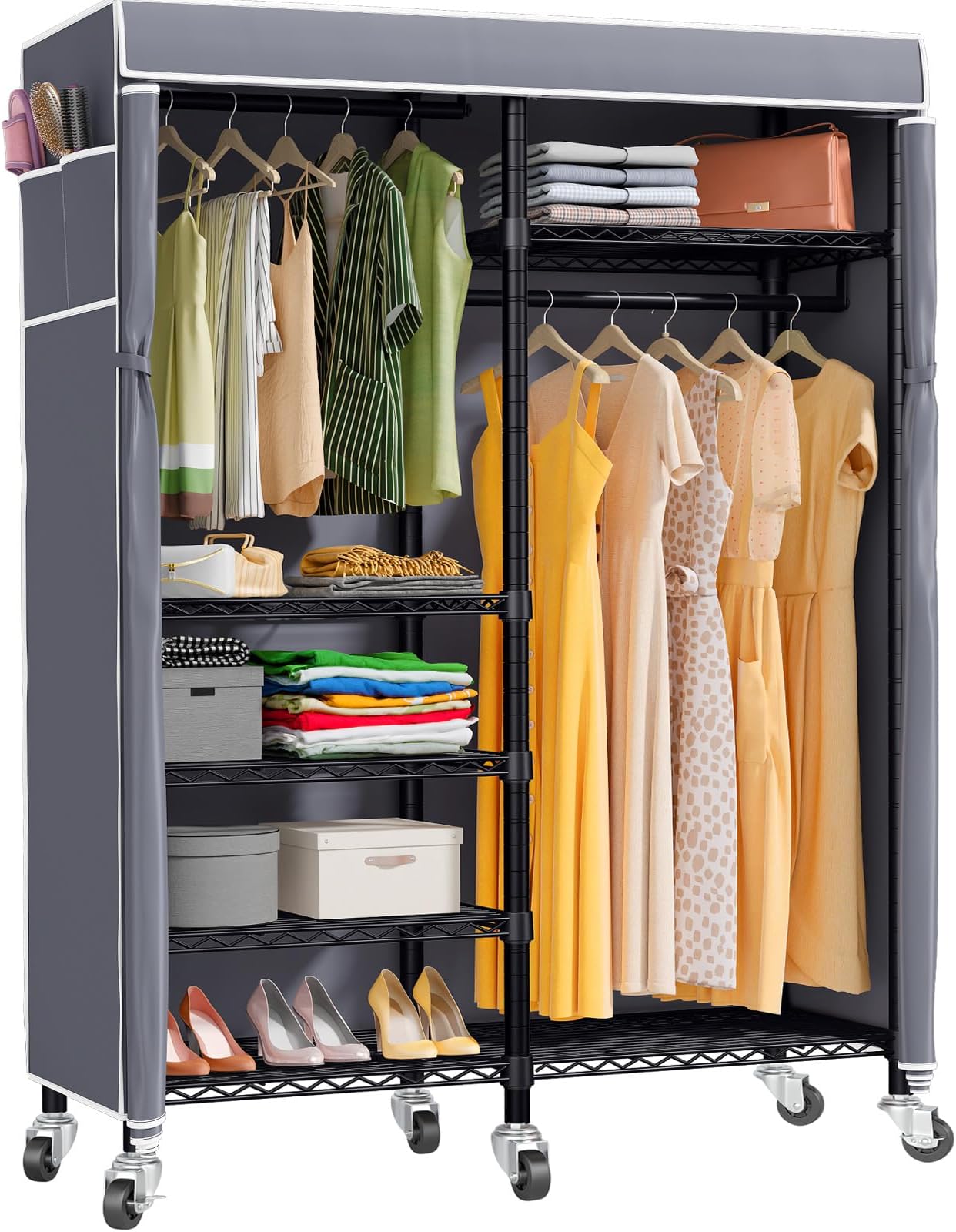 Amazon.com: VIPEK V7C Basic Garment Rack with Cover Portable Closets ...