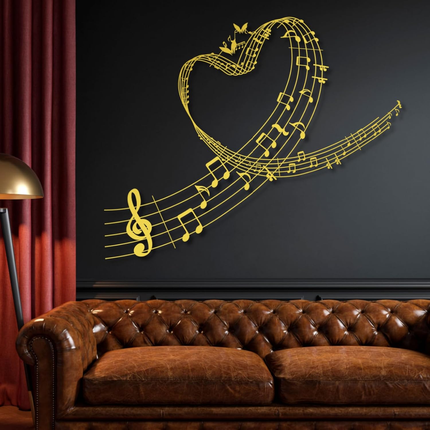 Amazon.com: Metal Wall Art-Metal Wall Art Music Notes, Music Notes ...