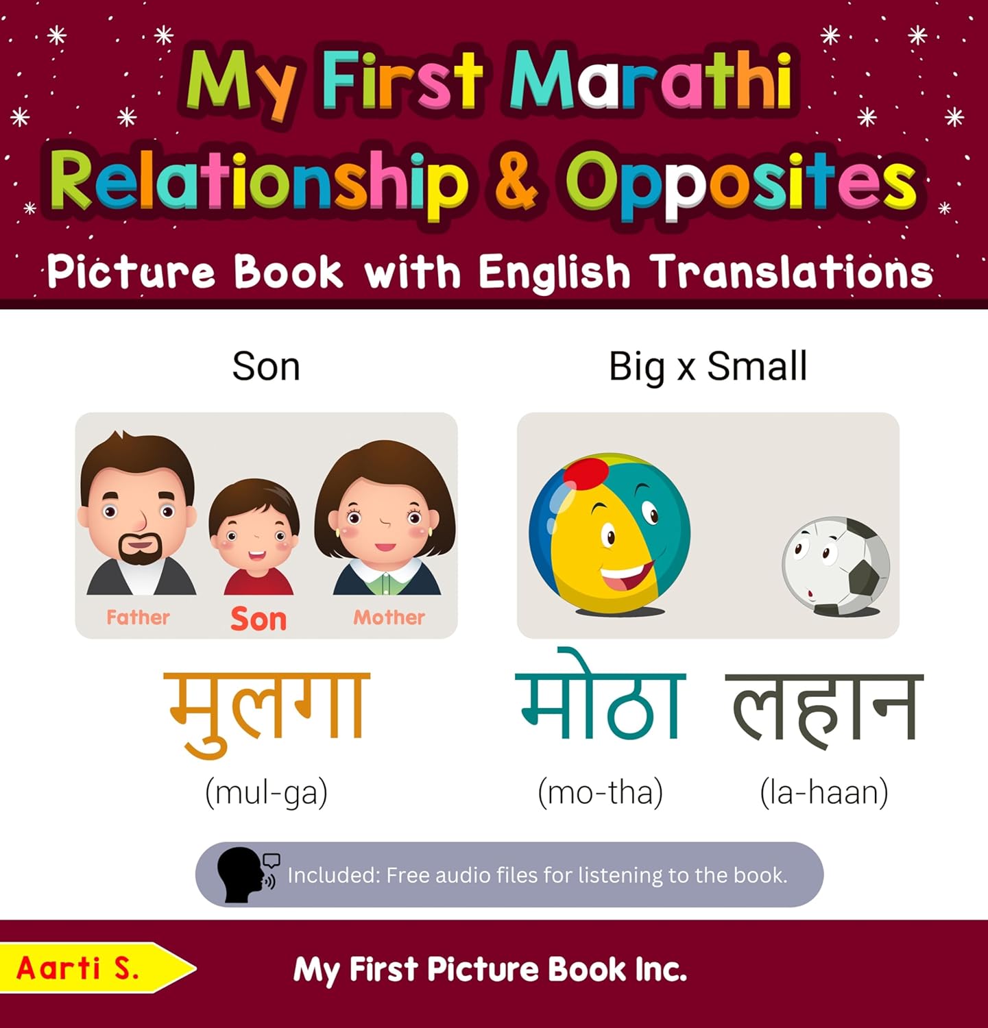 My First Marathi Relationships & Opposites Picture Book with English ...
