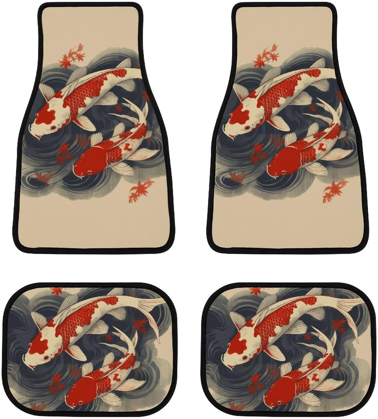 Amazon.com: Japanese Koi Fish Car Mats Automotive Rubber Car Floor Mats ...