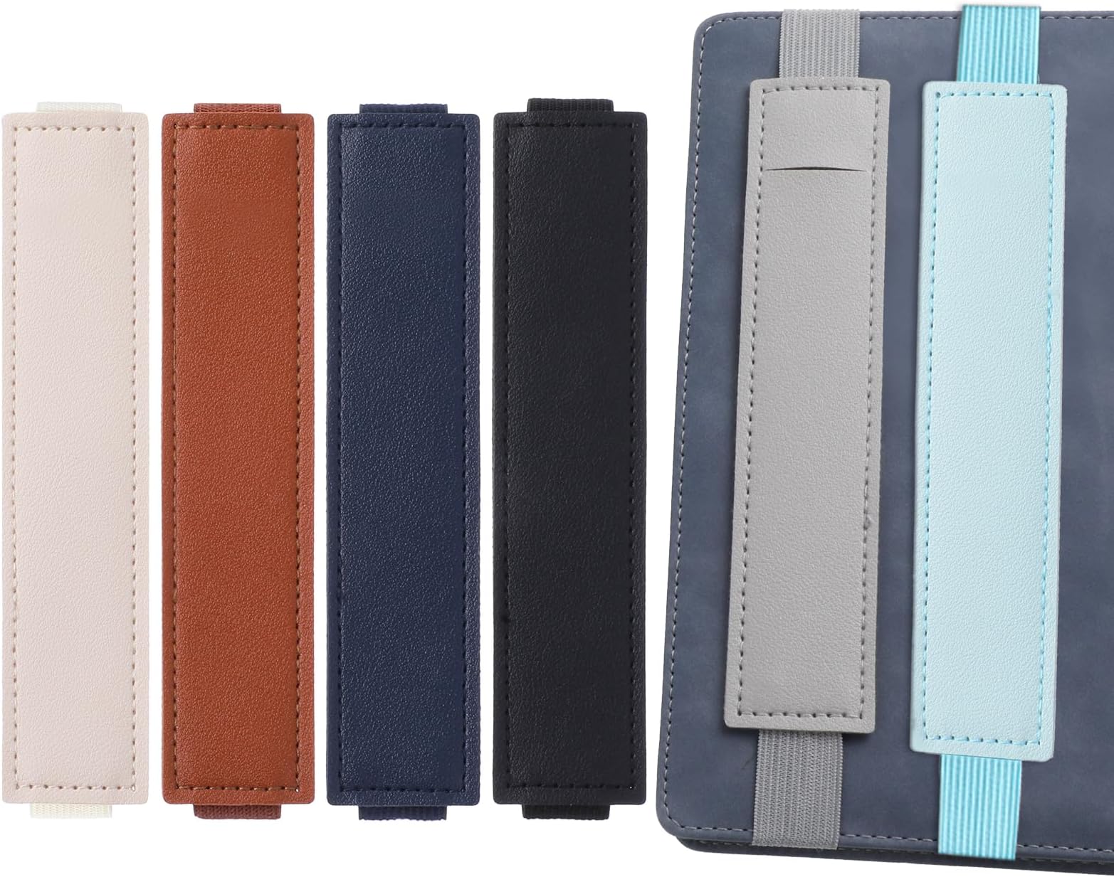 Amazon.com: Aiyorse 6Pcs Adjustable Pen Holder, Elastic Band Pen Holder ...