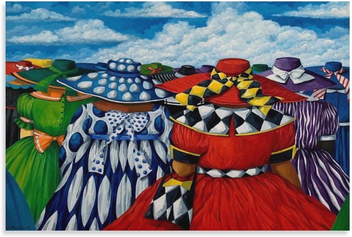 Amazon.com: Artist Jonathan Green Creative Art Sunday Meeting Oil ...