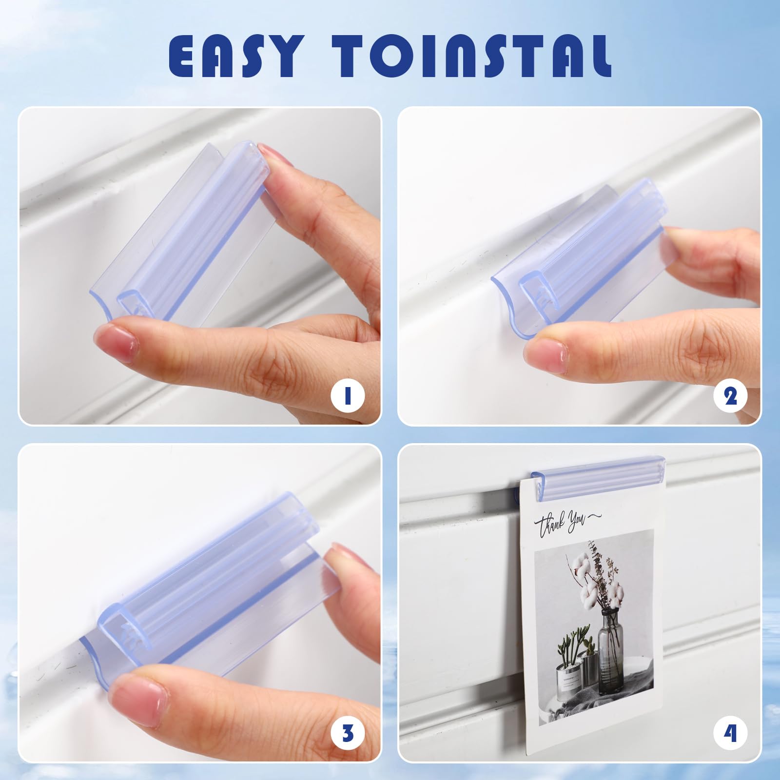 Snapklik.com : 50 Pcs Slatwall Sign Holder PVC Wall Mount Sign Holders ...
