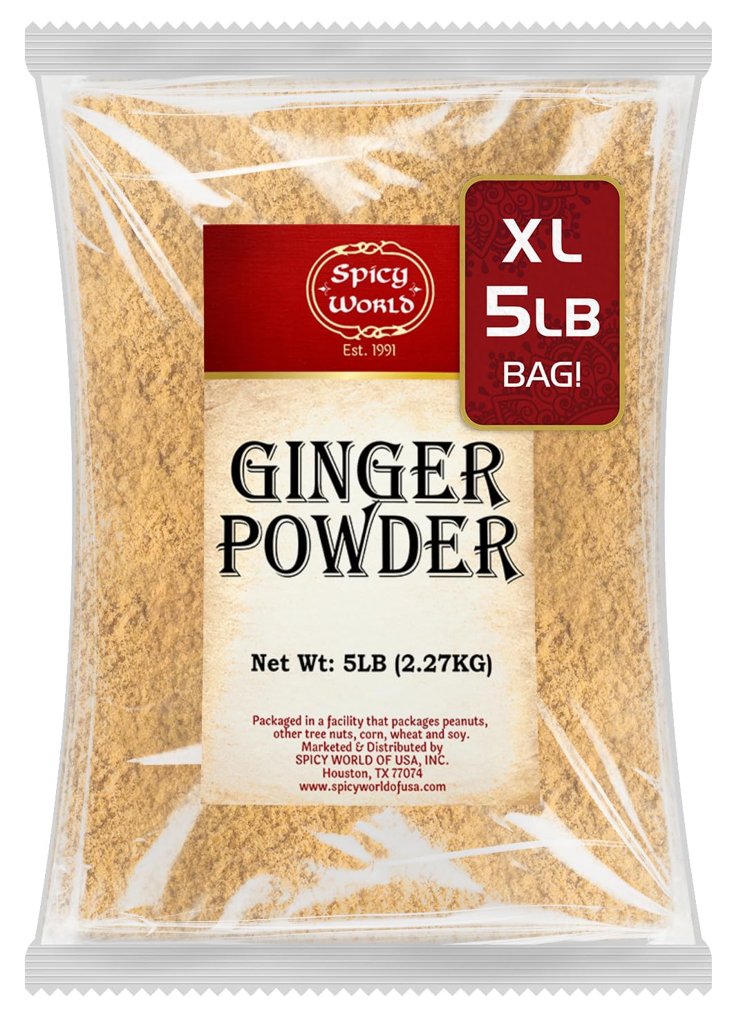 Amazon.com : Spicy World Ginger Powder 5 Pound Bulk Bag - Ground Ginger ...