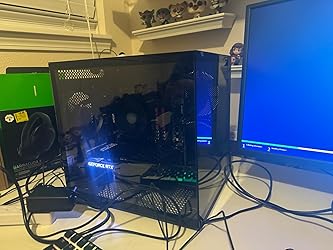 Amazon.com: MOROVOL MATX PC Case,270° Panoramic Tempered Glass Panel ...