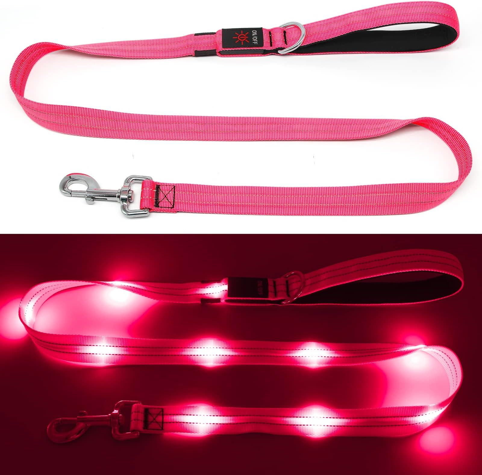 Amazon.com : LED Dog Leash - 6ft Light-Up for Evening Walks - High ...