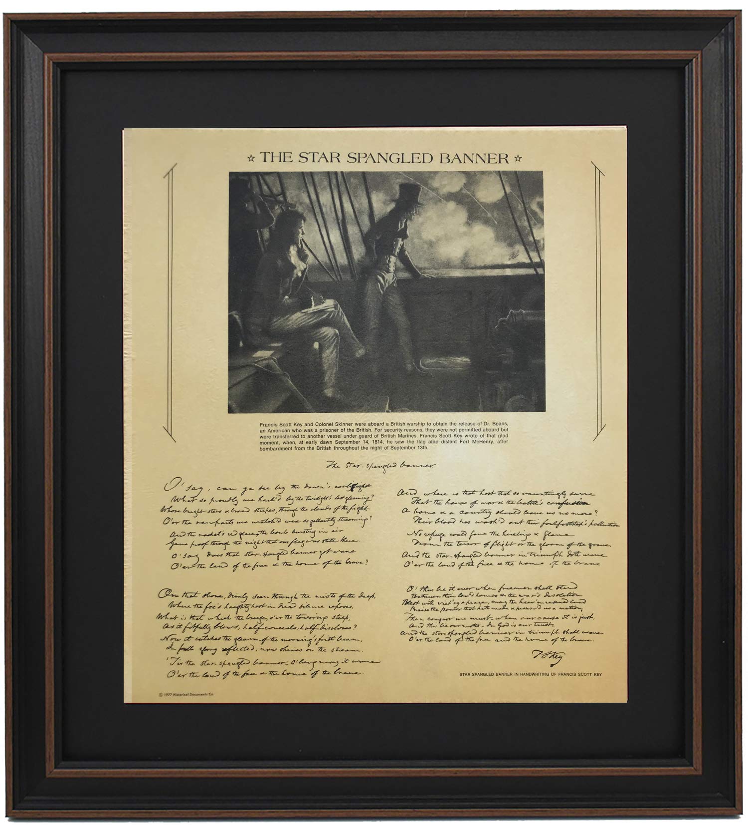 Francis Scott Key Writing The Star Spangled Banner