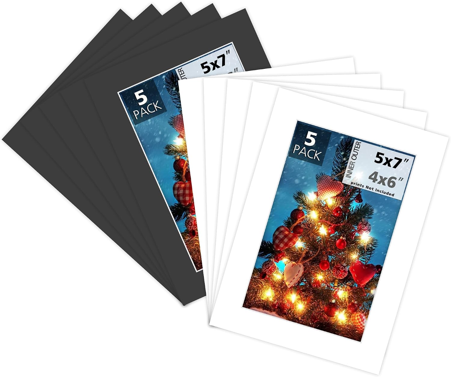 Amazon.com: Mat Board Center, 10 Pack Pre-Cut 5x7 Picture Mats for 4x6 ...