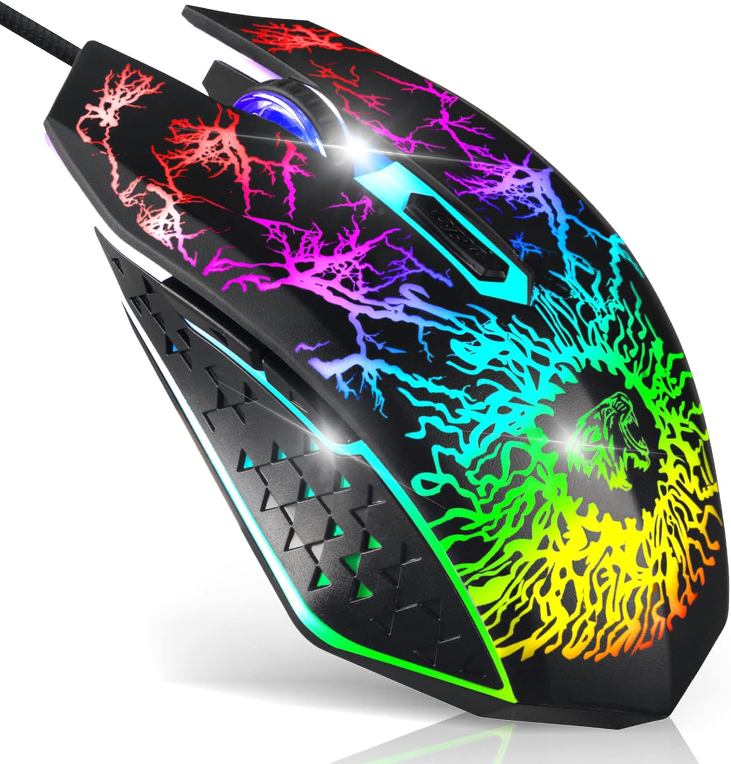 Amazon.com: Scettar Gaming Mouse Wired, 7 Light RGB Mouse Gamer, Laptop ...