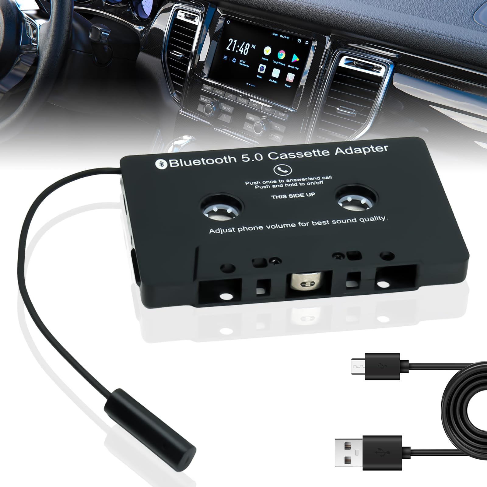 Kassetten Adapter: Bluetooth Kassette Adapter für 5.0 Autoradio ...