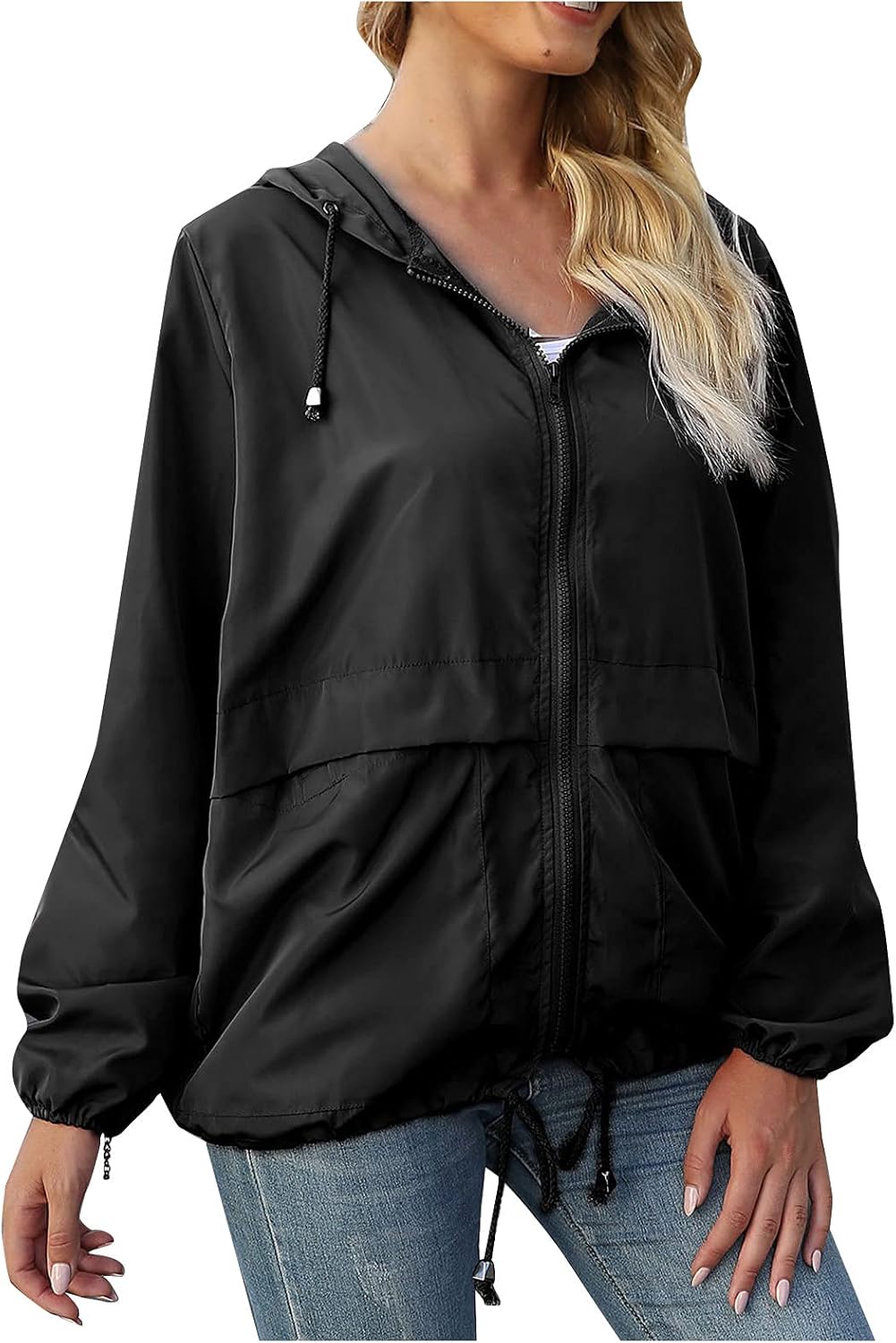 Amazon.com: Lxitoler Raincoats For Women With Hood Plus Size Warm Rain ...