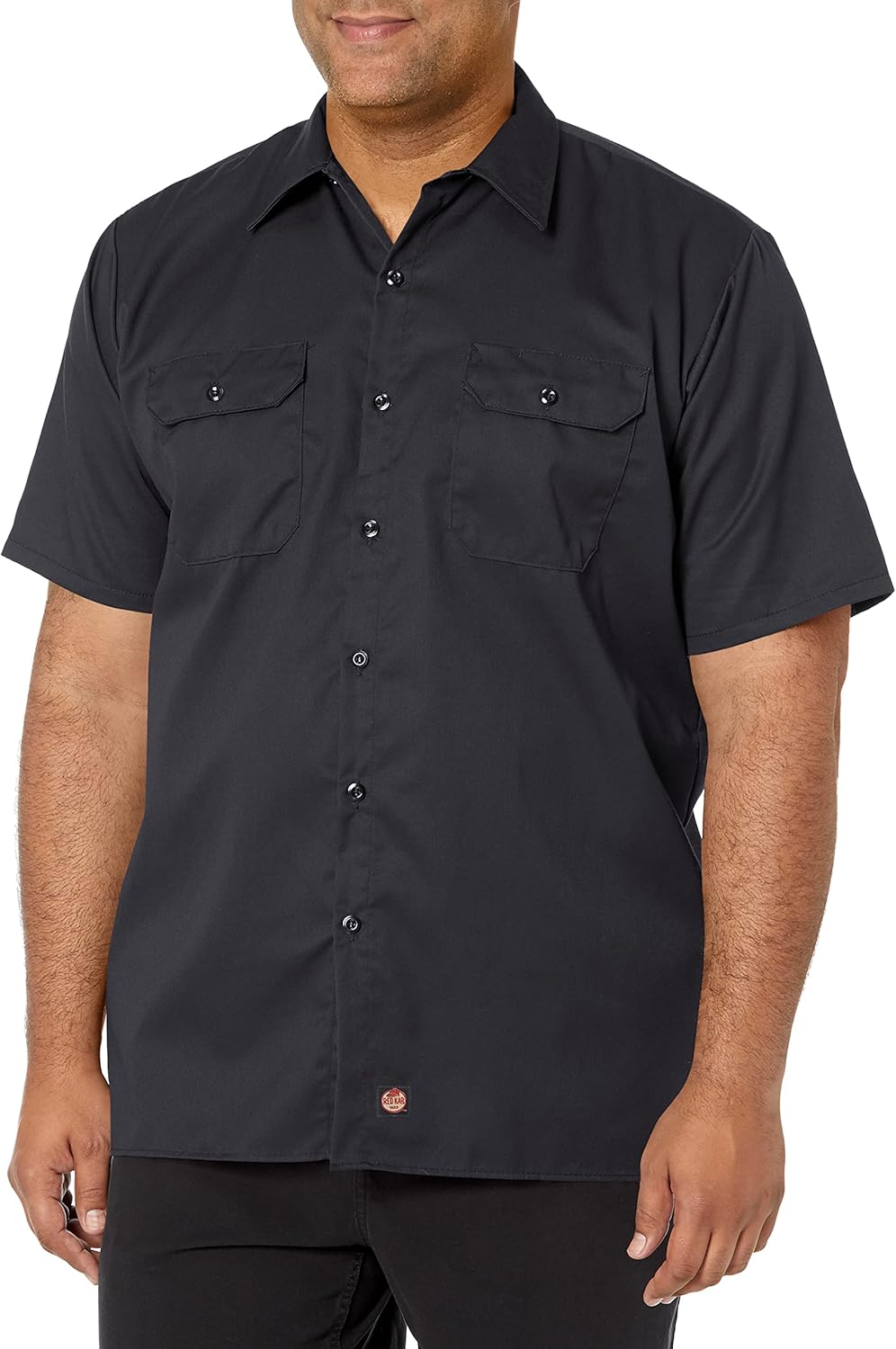 Amazon.com: Red Kap Men's Standard Utility Uniform Shirt, Black, Small ...