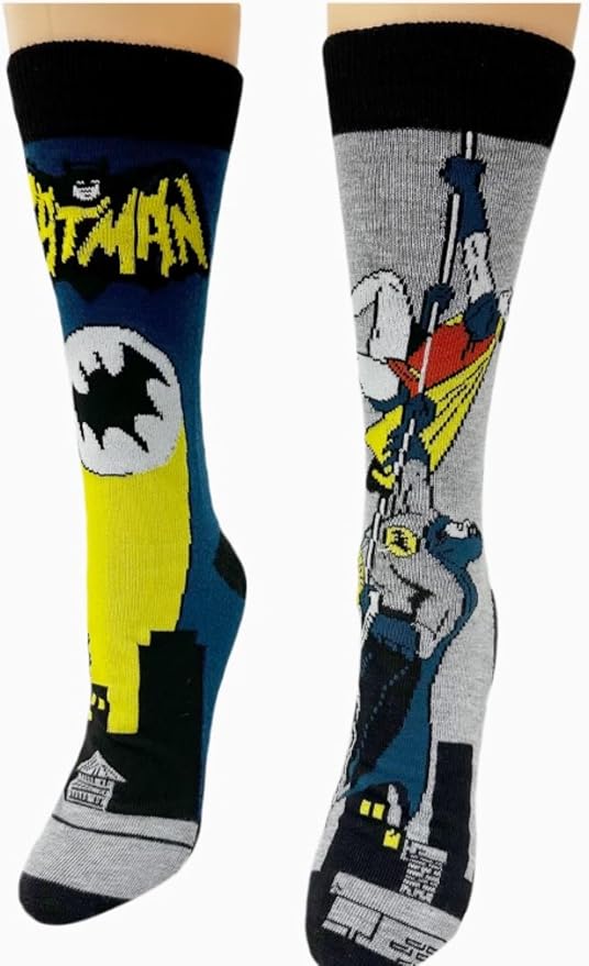 Amazon.com: Warner Bros 1966 Batman Classic TV Series 2 pack Men's ...