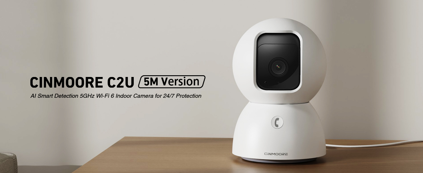 Watch CINMOORE C2U 5MP Version 5G AI Smart Indoor Camera on Amazon Live
