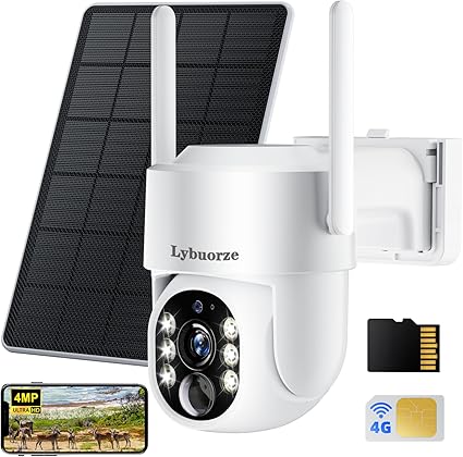 Amazon.com : 4MP 4G LTE Cellular Solar Security Cameras Wireless ...