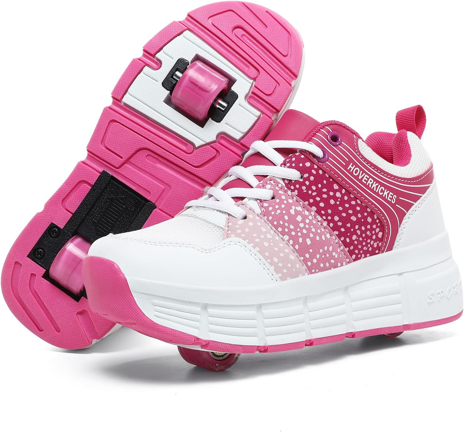 Roller Sneakers for Boys Girls with Rechargealbe Wheels Becomel Roller ...