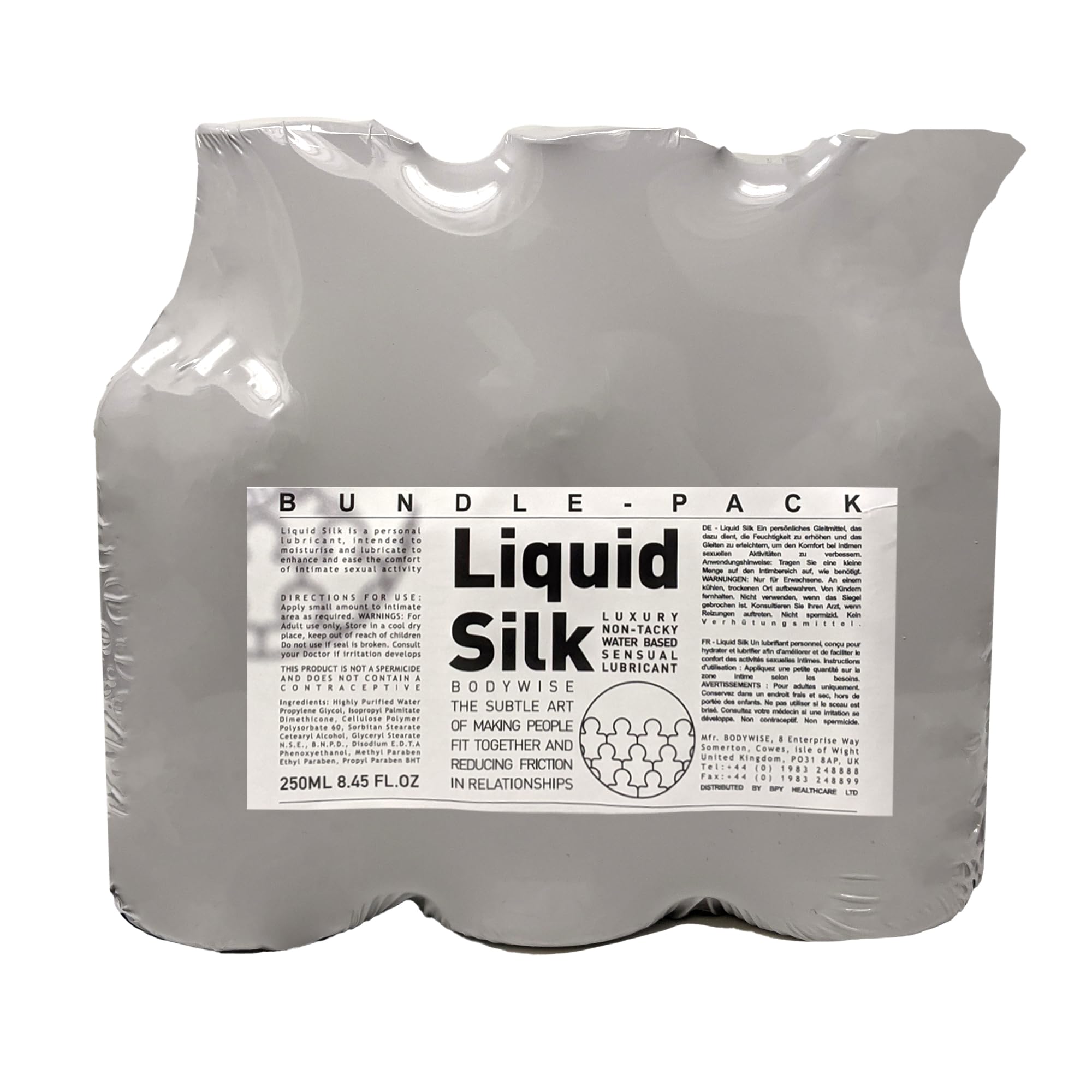Official Liquid Silk Personal Lubricant 250ml Pack – Water-Based, Non ...