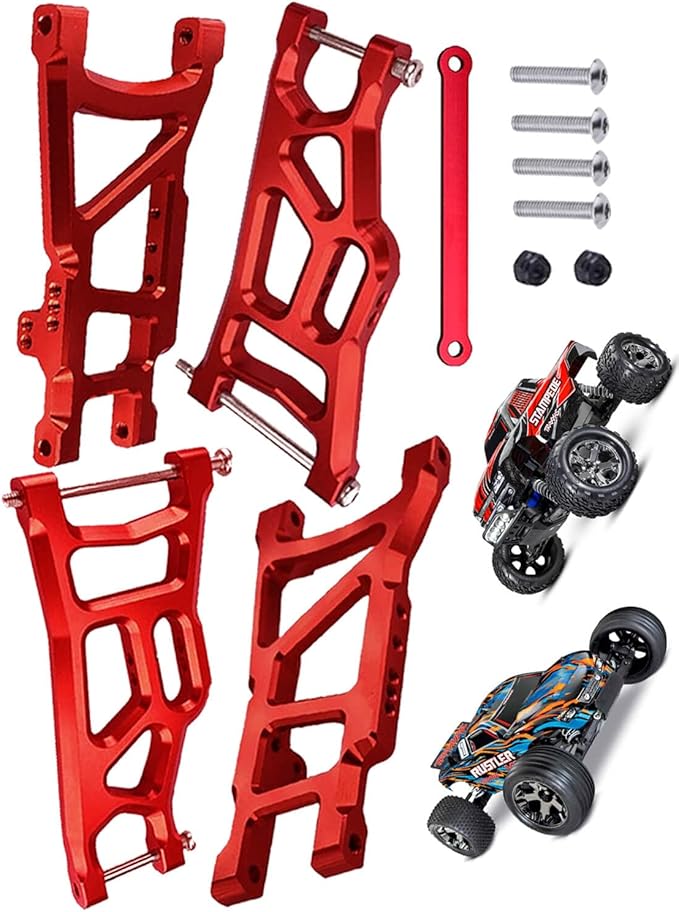 Amazon.com: RCMYou RC Aluminum Front Rear Suspension A-Arms Upgrades ...
