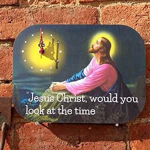 Amazon.com: Jesus Wall Clock - Jesus Would You Look at The Time Gift ...