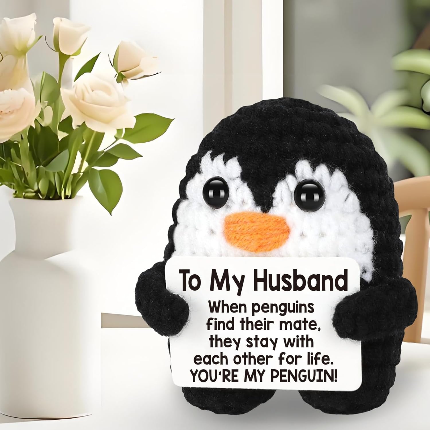 Mini Husband Gifts - Handmade Crochet Penguin - Funny Wedding ...