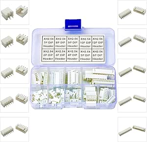 Amazon.com: Kidisoii JST Connector Kit, XH2.5 DIP Header Jst 2.54mm Pitch IC Socket Plugs ...
