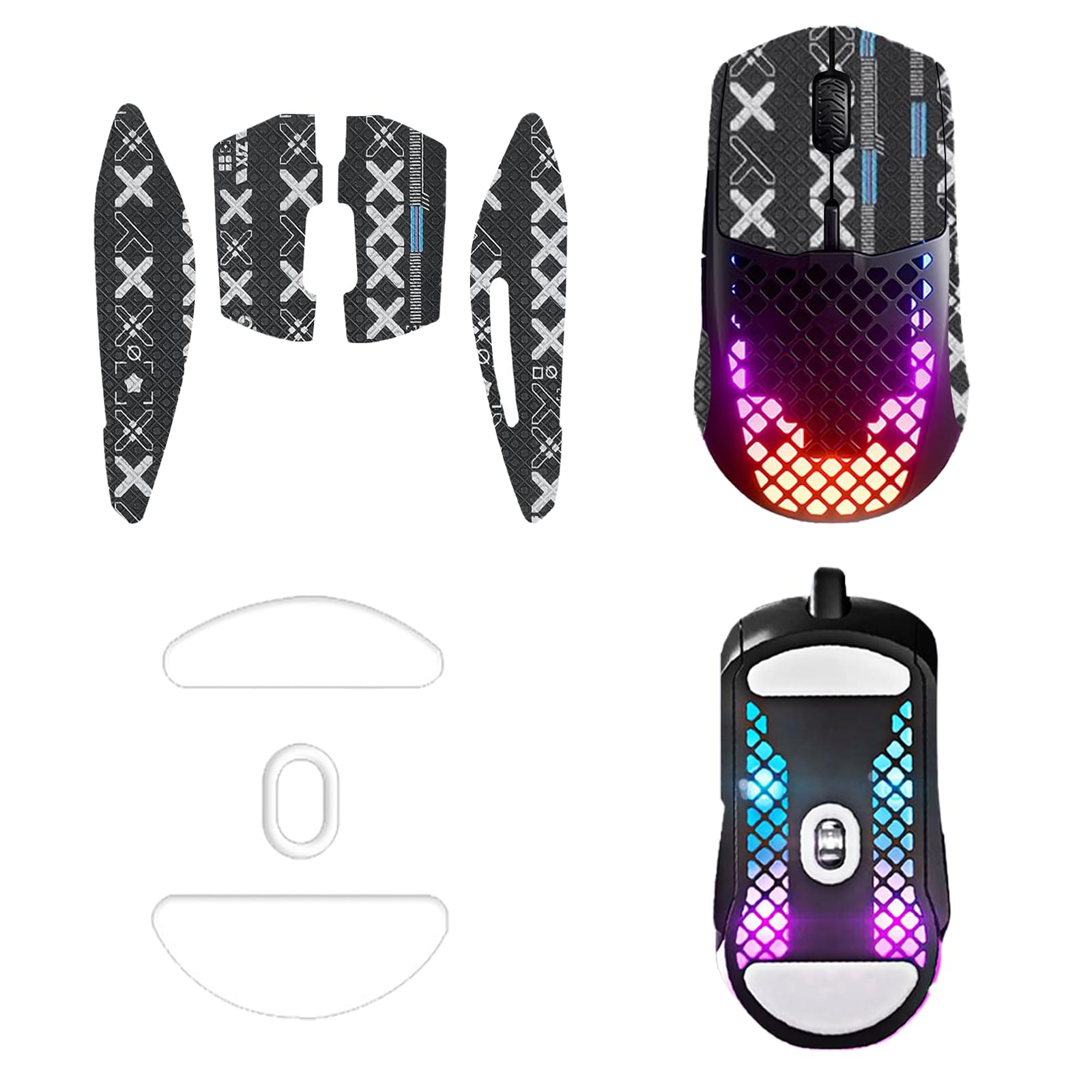 Amazon.com: NOUKAJU Mouse Grip Tape for SteelSeries Aerox 3, Rounded ...