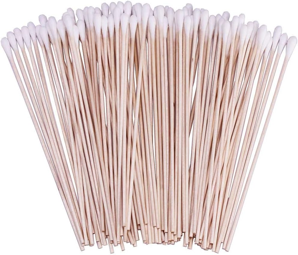Amazon.com : 400 Count 6 Inch Long Cotton Swabs with Wooden Handles ...