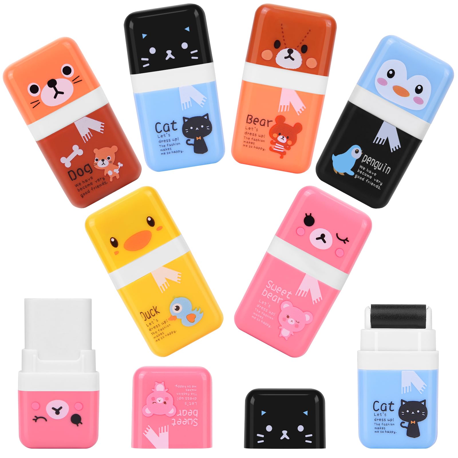Snapklik.com : 6 Pack Of Pencil Erasers,Pencil Eraser Shaving Roller ...