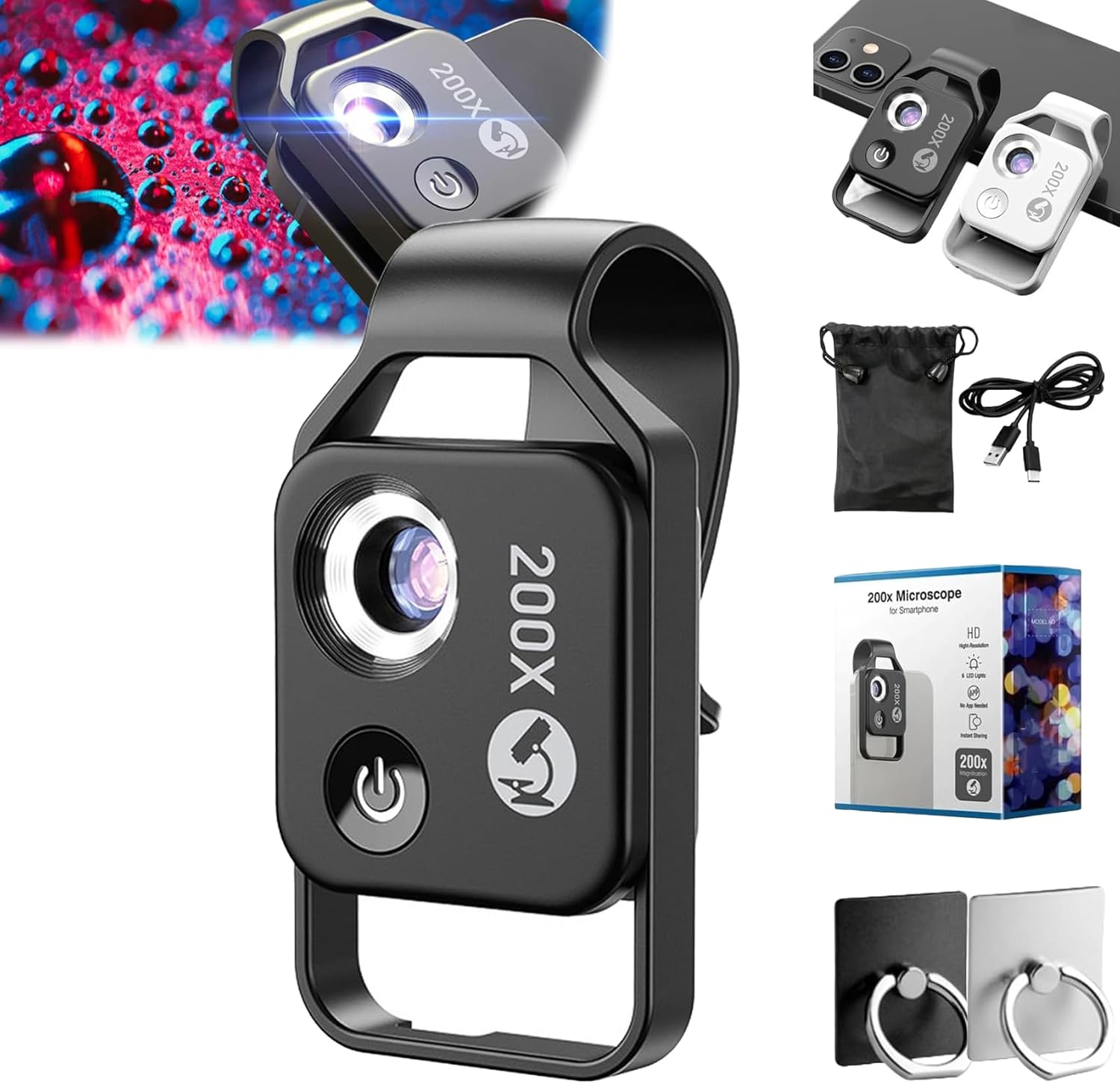Amazon.com: EZGHAR Nanozoom 200x Magnification Zoom, Nanozoom High-Tech ...