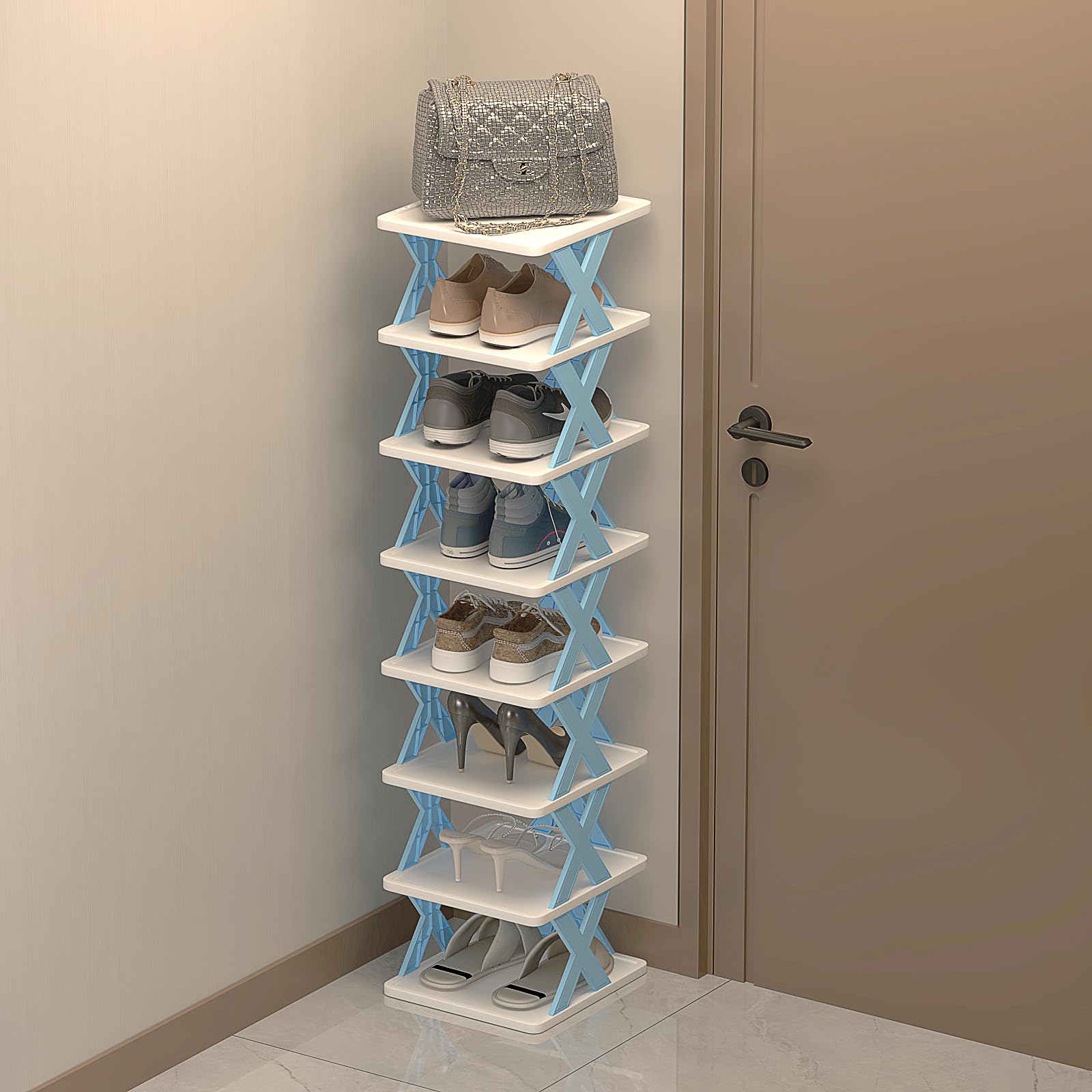 Amazon.com: DEARLUREN 7-Tier Corner Shoe Rack Organizer,Free Standing ...