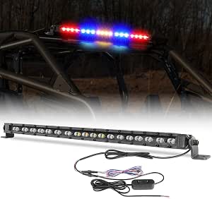 OFFROADTOWN 20 Inch LED Chase Light Bar UTV Rear Chasing Lights Safety ...