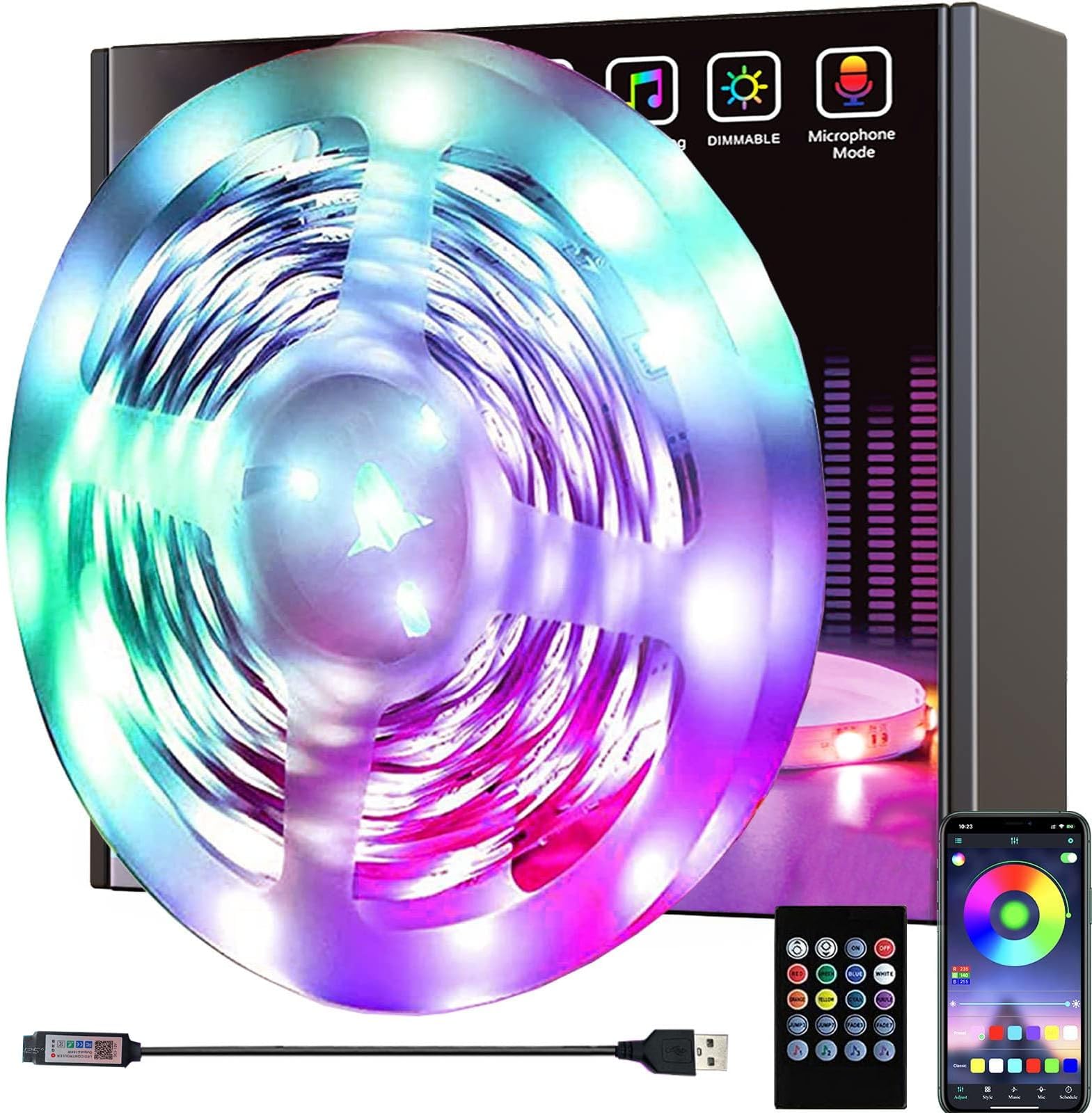 smareal LED Lights for TV Led Backlight, 9.8ft/3m Led Strip Lights for ...