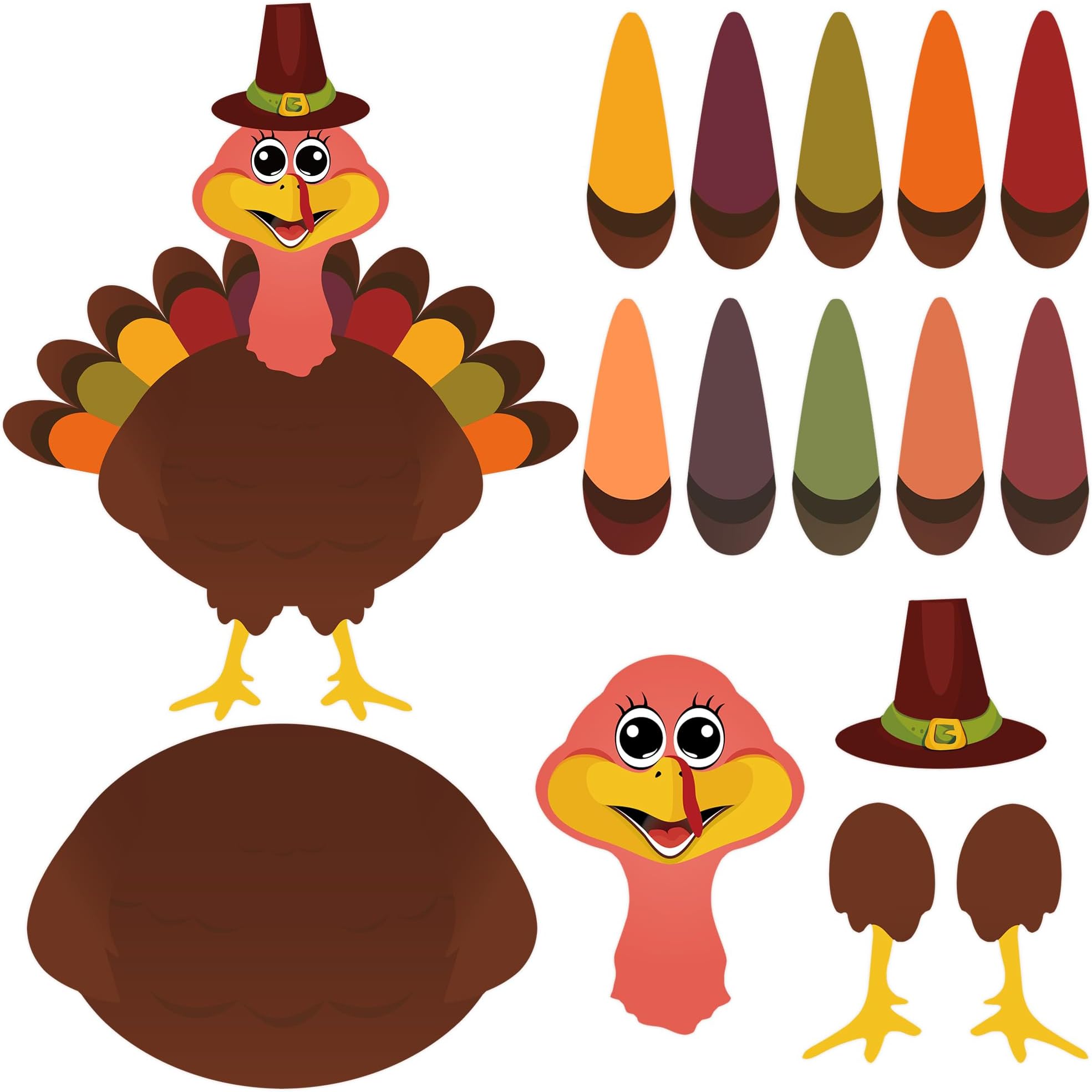 Amazon.com: 114 Pcs Fall Bulletin Board Decorations Fall Give Thanks ...