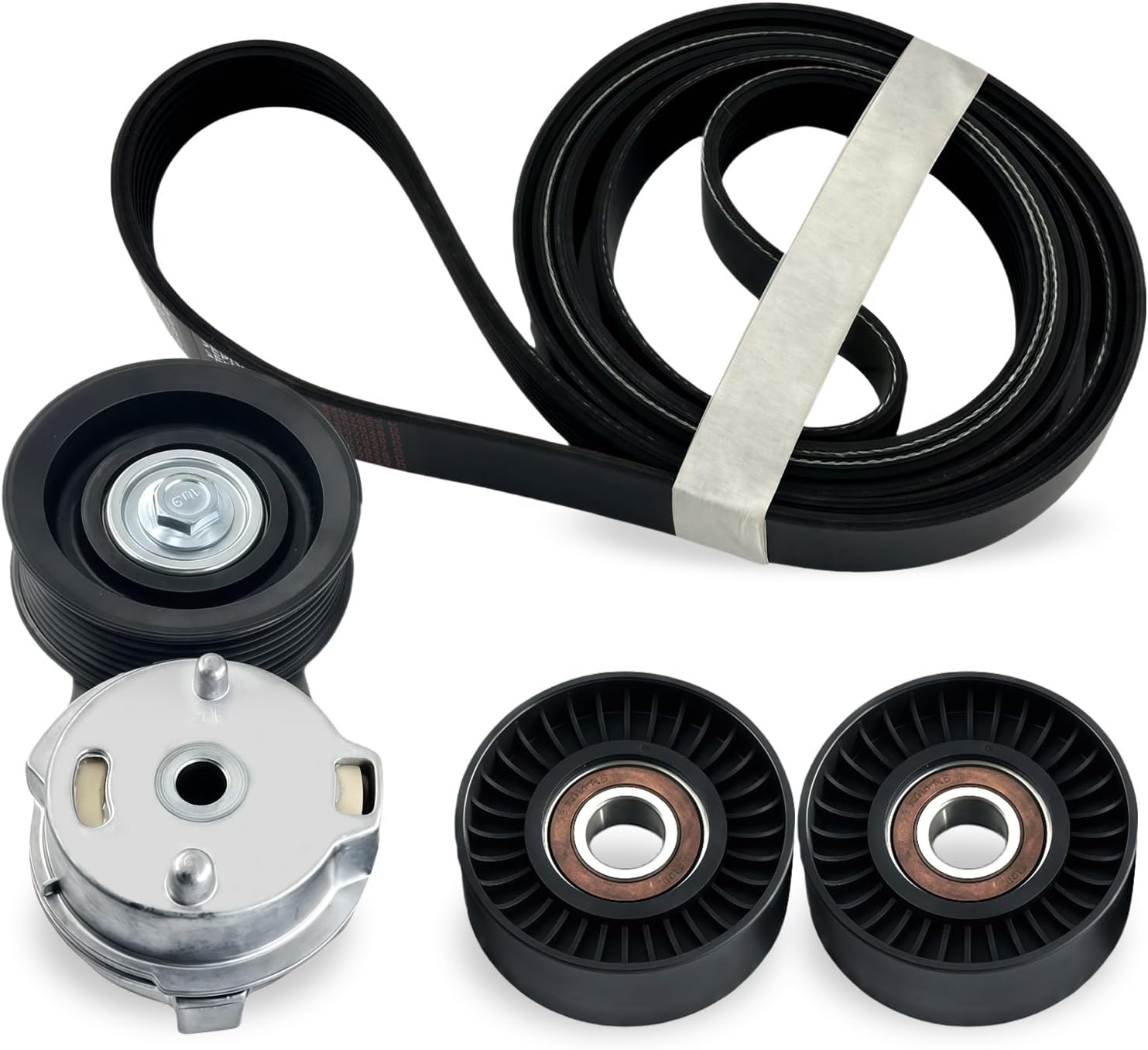 Amazon.com: Autoxbtc 38382 Belt Tensioner Pulley And Serpentine Belt ...
