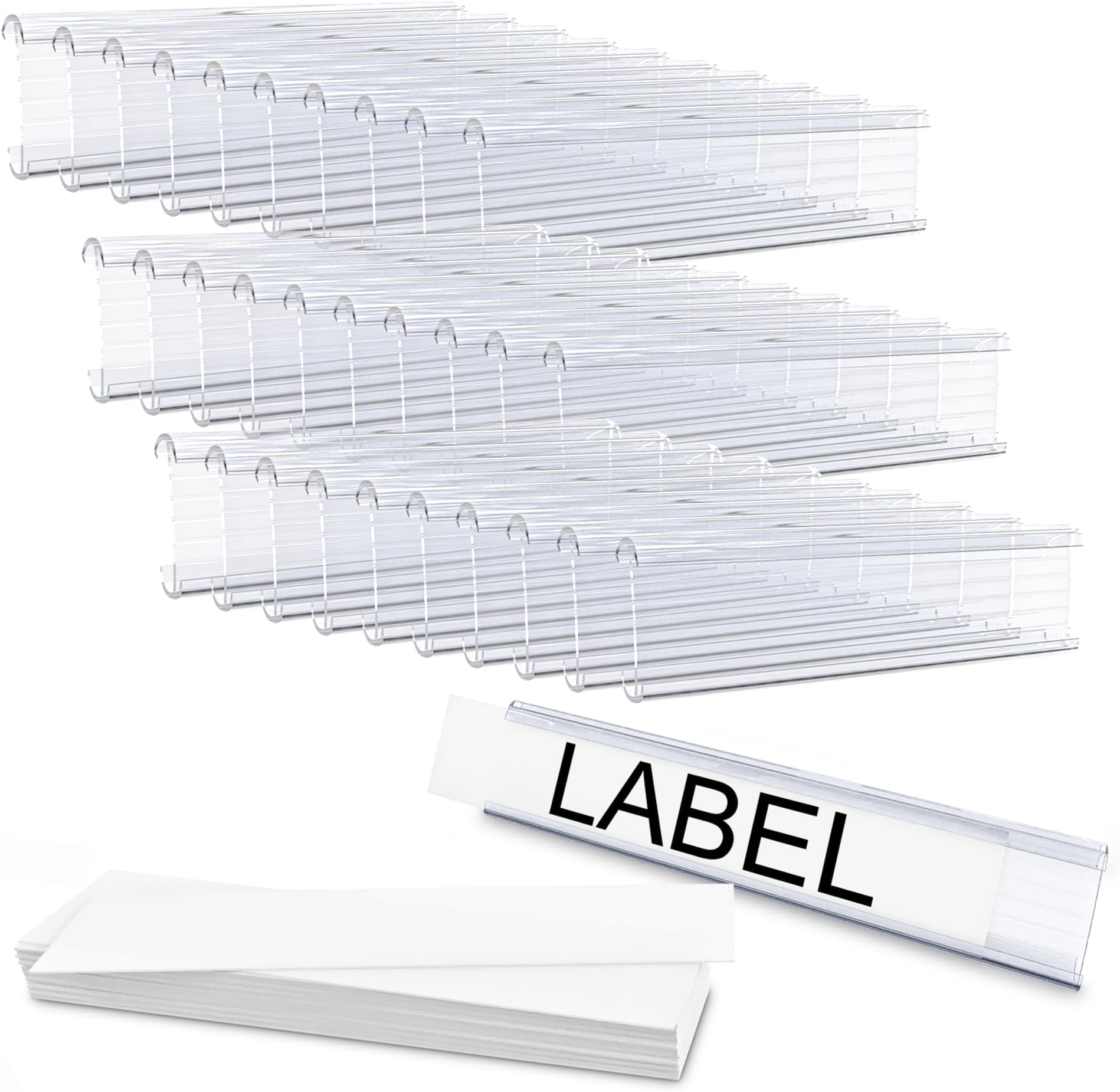 Amazon.com : Fansunta 100 Pcs Wire Shelf Label Holders with White Blank ...