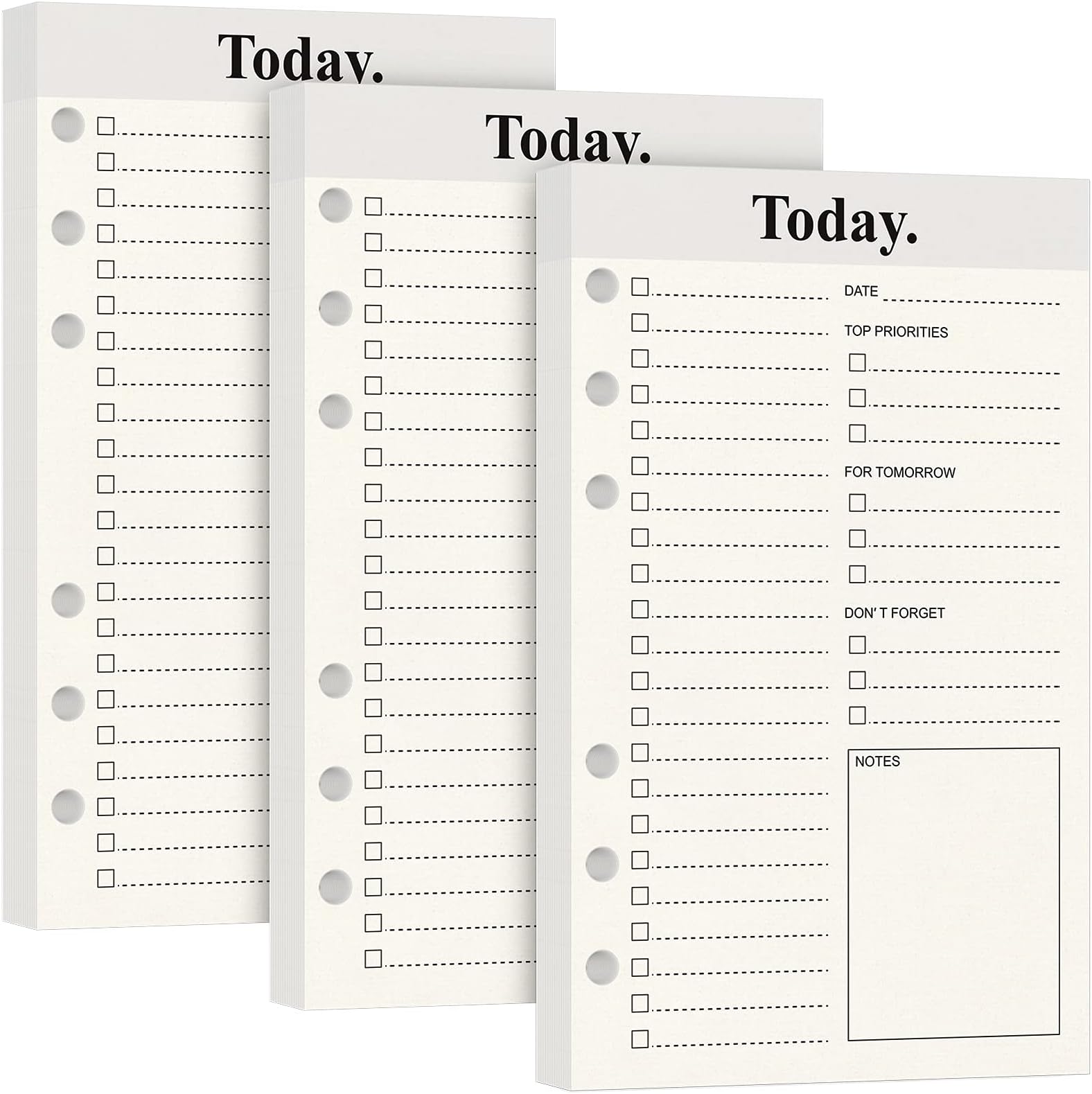 Amazon.com : Personal Size Daily Task Planner Insert, Sized and Punched ...