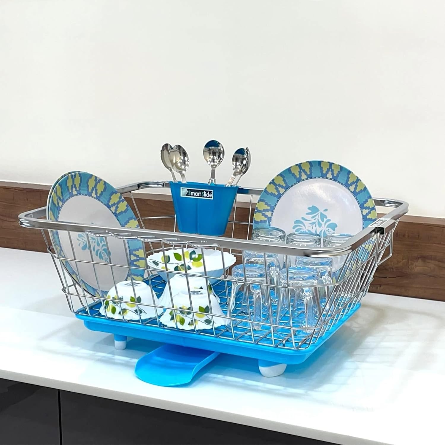 Buy SmartSlide Stainless Steel Utensil Basket Drainer Dish Drainer ...