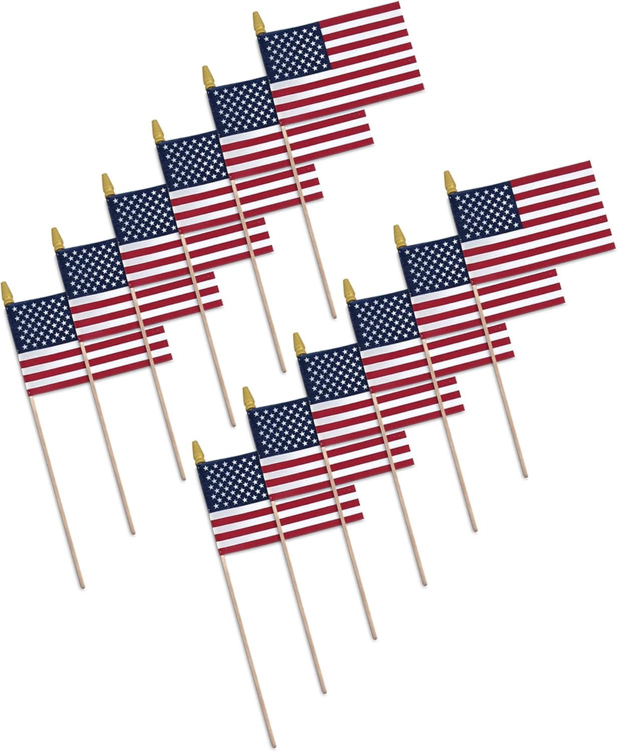 Amazon.com : Super Tough Small American Stick Flags 8’’x12’’ | Cotton ...