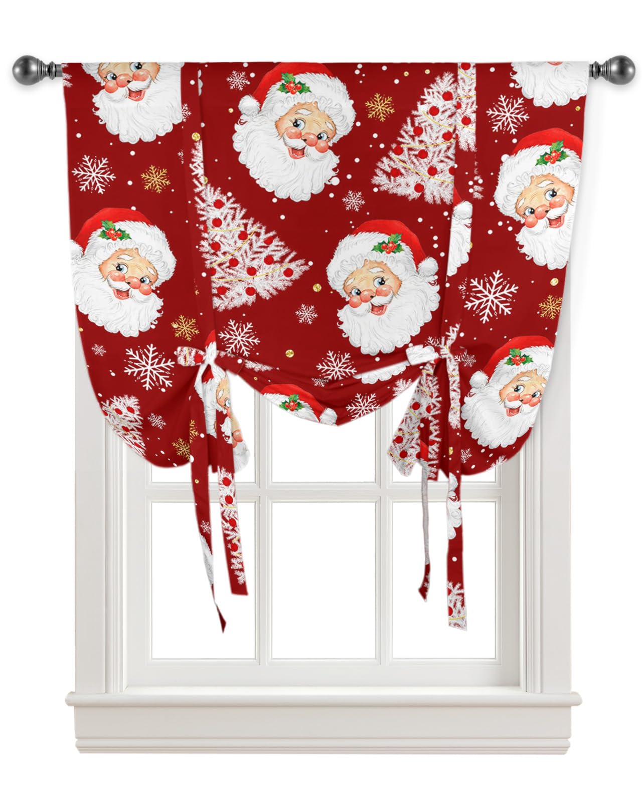 Amazon.com: Christmas Tree Tie Up Valance 34x45IN,Funny Santa Claus ...