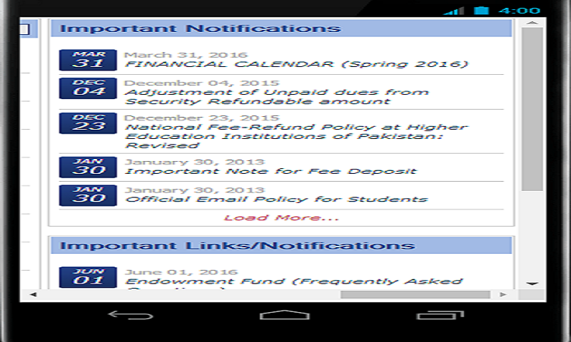 Virtual university Notice board:www.amazon.com:Appstore for Android