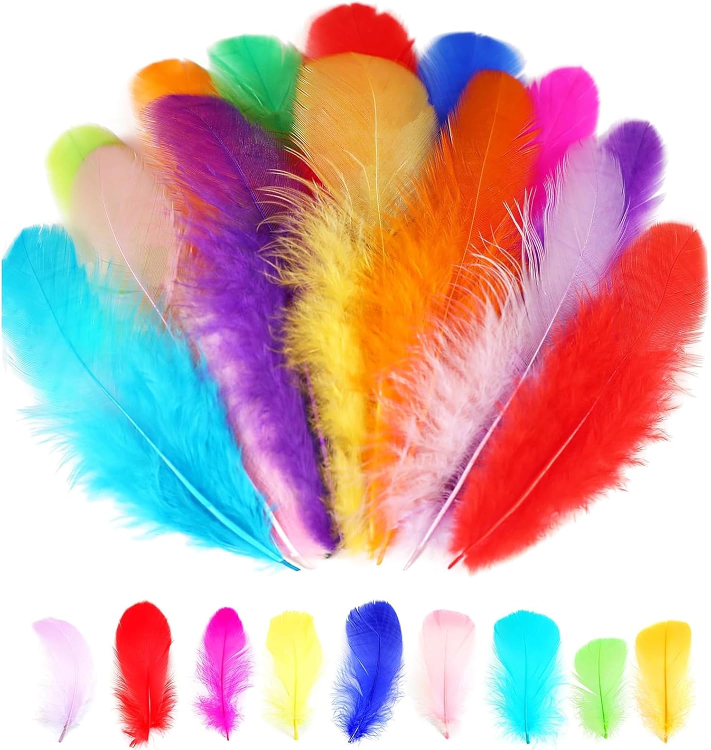 Craft Feathers, 300 PCS Coloured Feathers, Feathers for Crafting, Craft ...