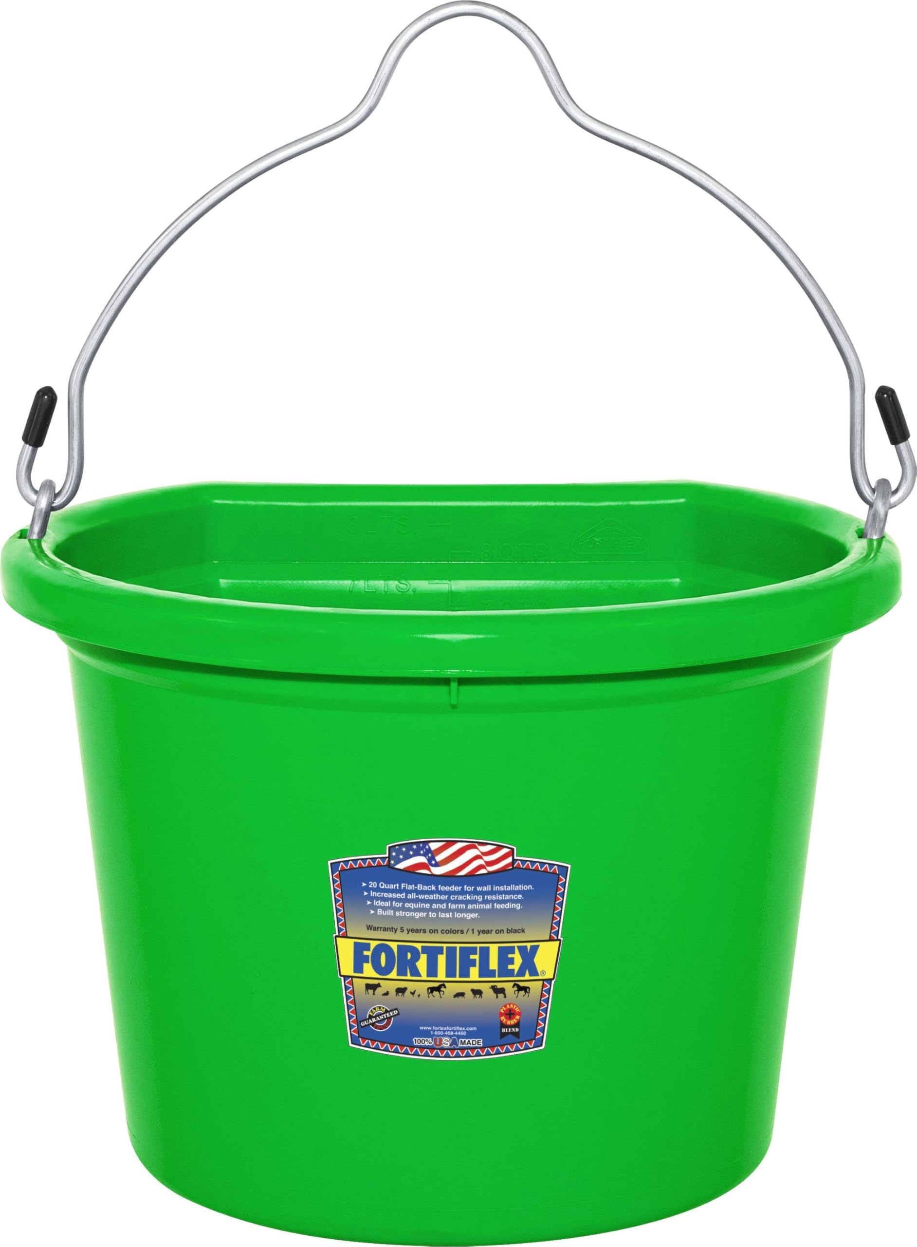 Amazon.com: Fortiflex Flat Back Feed Bucket for Dogs/Cats and Small ...