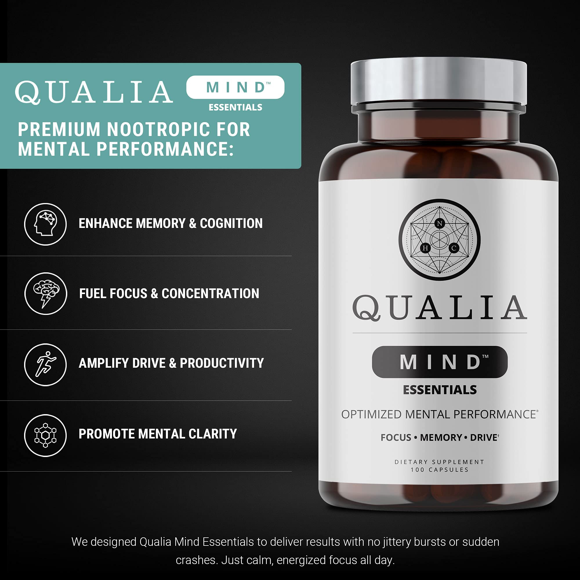 Qualia Mind Essentials Nootropics 25ct - 2 Pack | The Brain Supplement ...