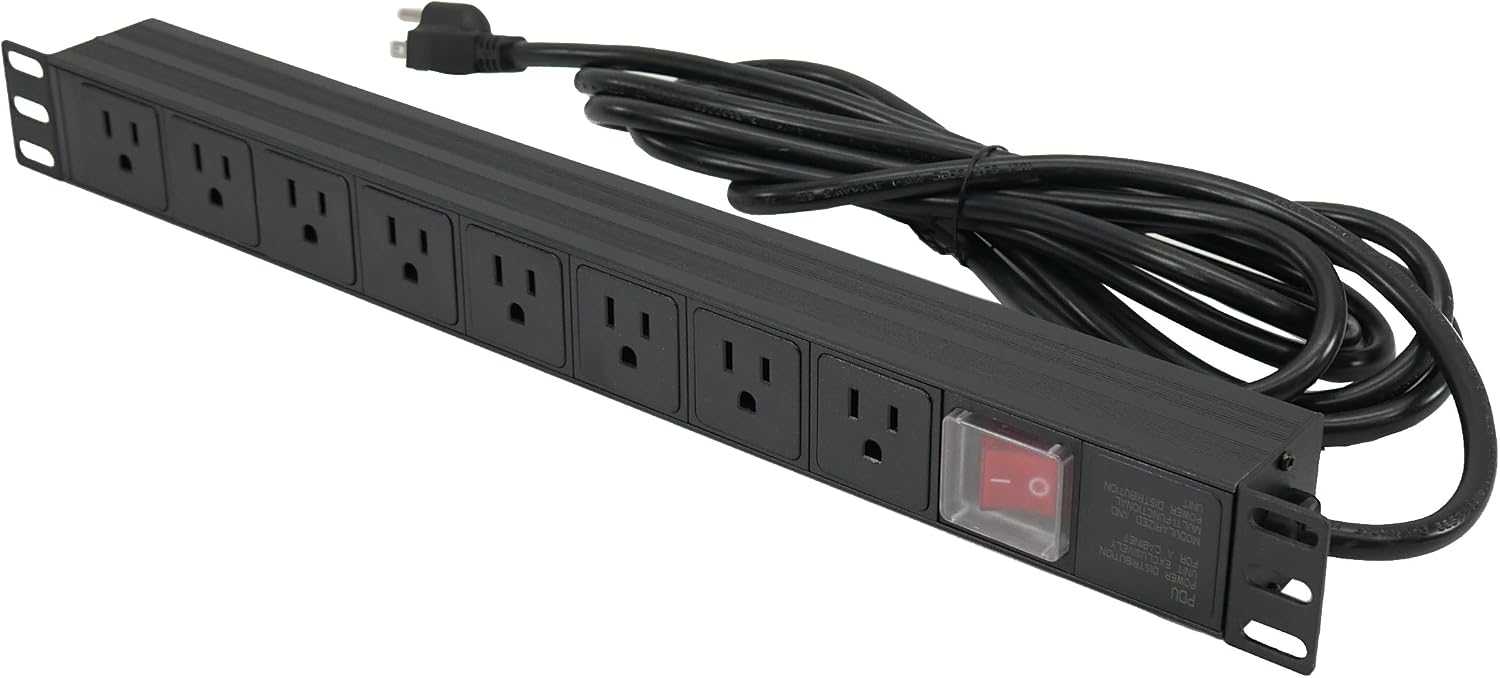 Amazon.com: CNAweb Power Distribution Unit 19" 1U Rack Mount PDU 8 ...
