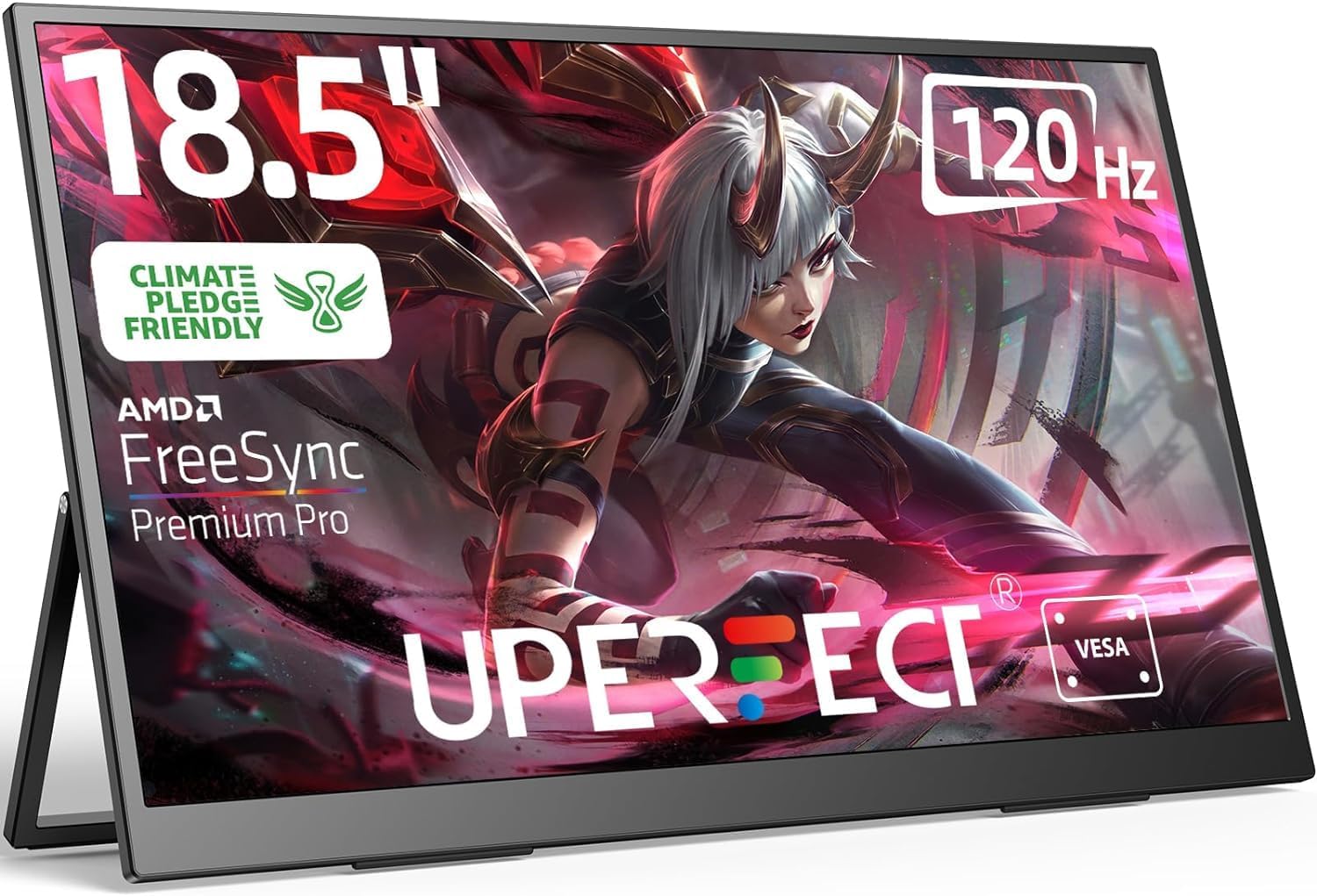 Upperizon Portable Gaming Monitor 18.5 inch 1080P 100Hz 120% sRGB USB-C ...