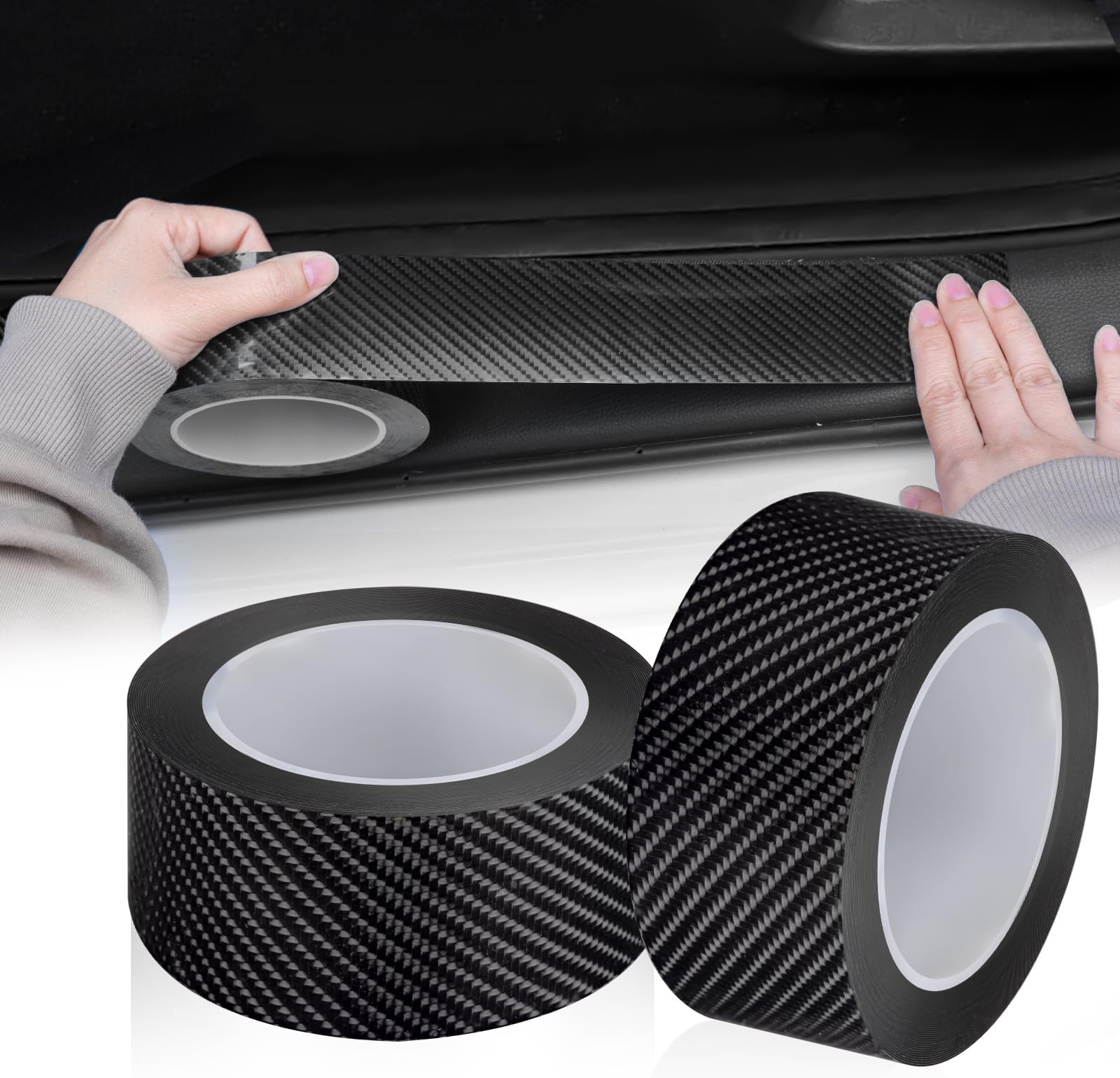 Upgraded Car Door Edge Entry Guards, Thickened 5D Carbon Fiber Anti ...