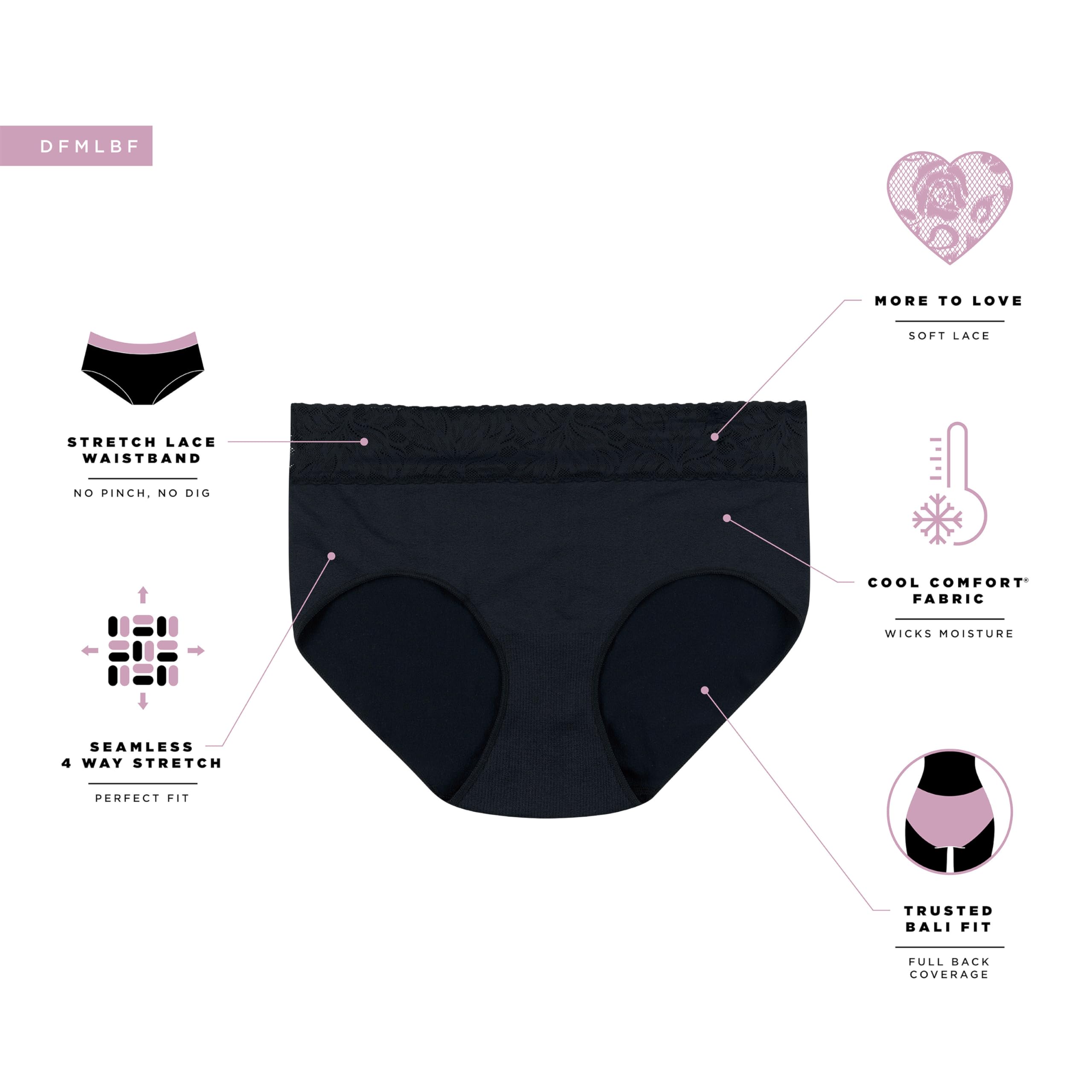 Snapklik.com : Bali Womens Brief Underwear 3-Pack, Modern Seamless ...