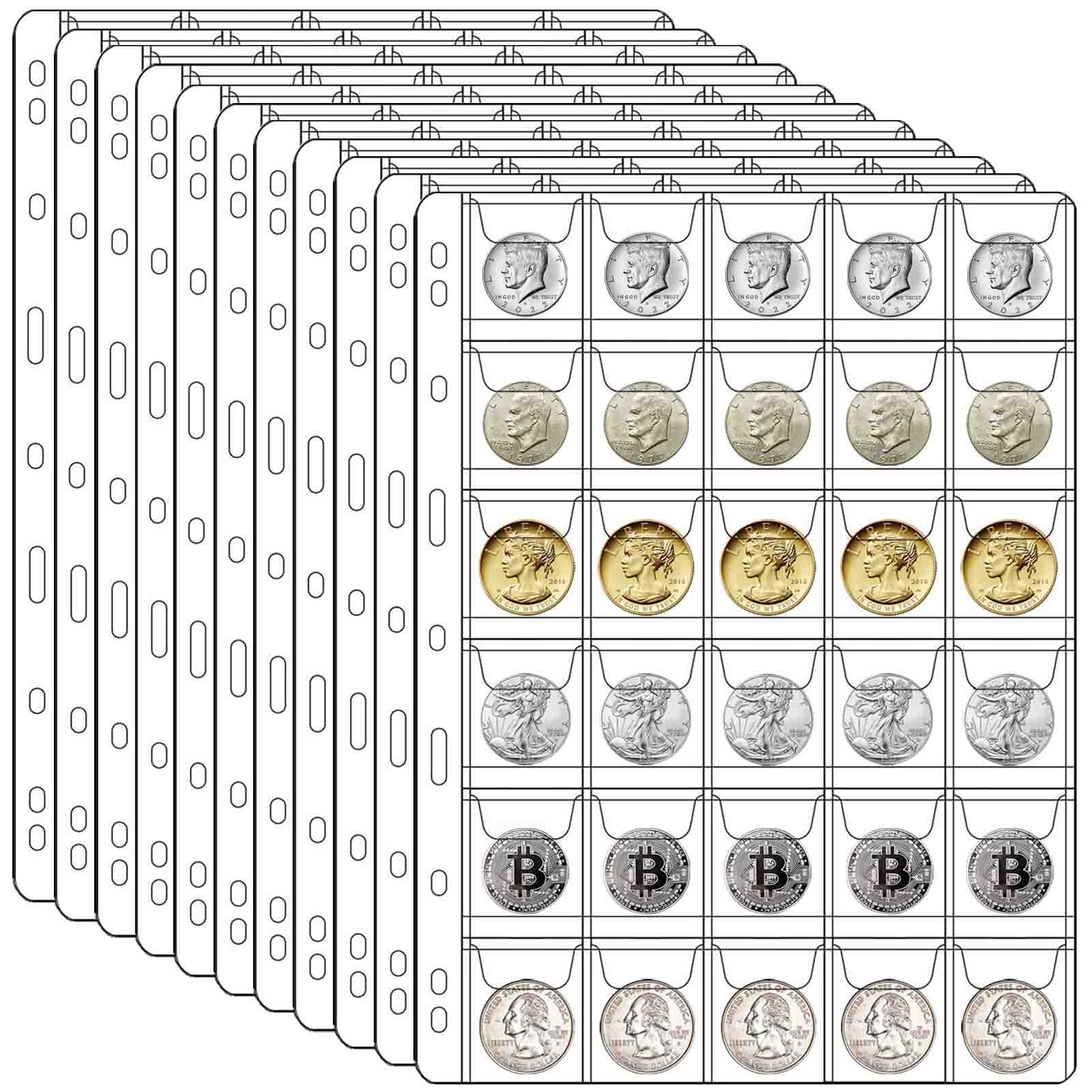 Amazon.com : 330 Pockets Coin Binder Collection Supplies Pages ...
